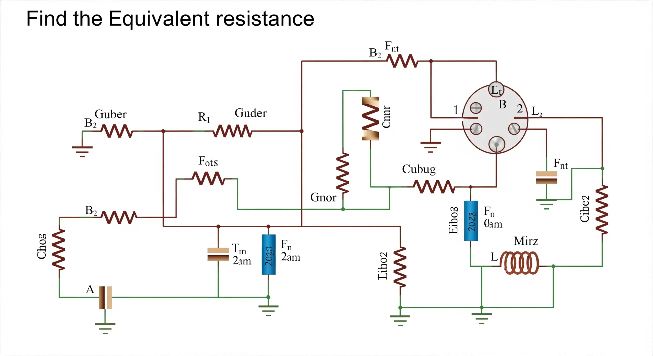 Circuit mixte : Trouver la résistance équivalente - Exercice corrigé