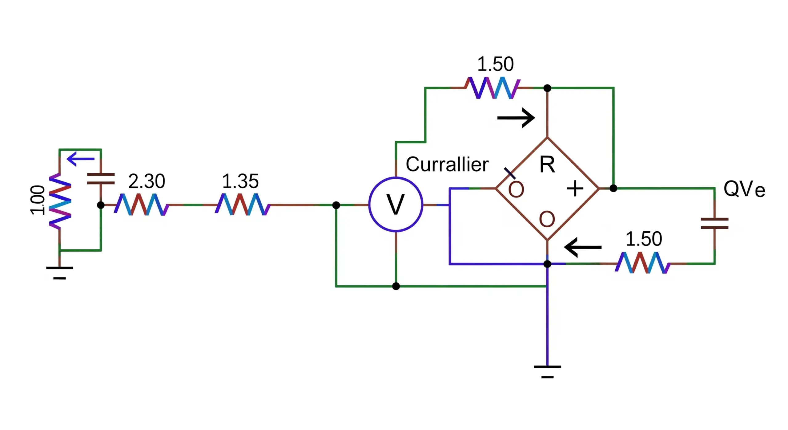Le pont diviseur de courant - Exercice corrigé