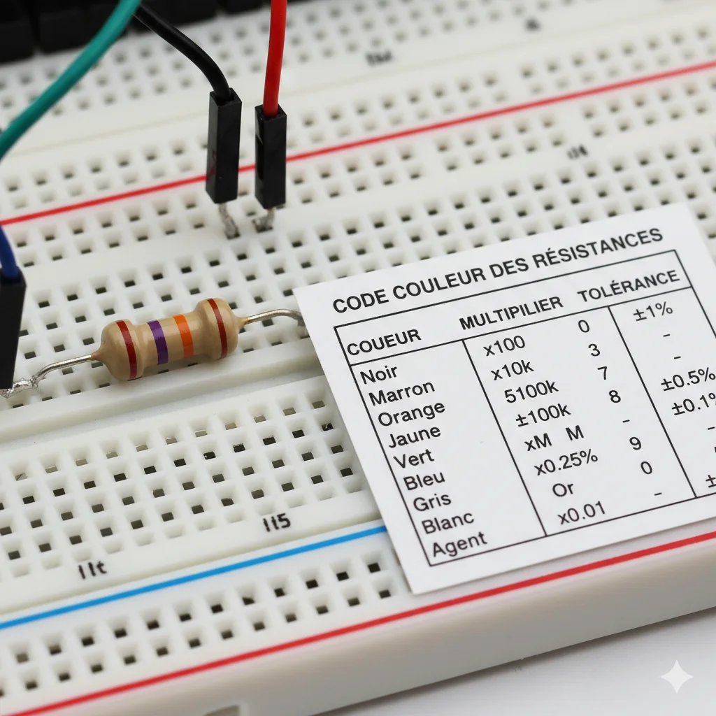 Calcul et Déchiffrage du Code Couleur des Résistances - Circuits ...