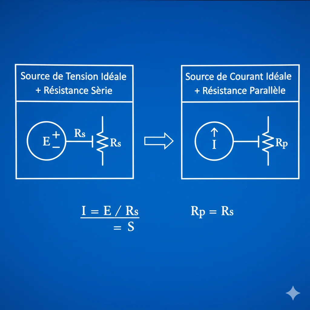 Équivalence entre Sources de Tension et de Courant - Exo corrigé